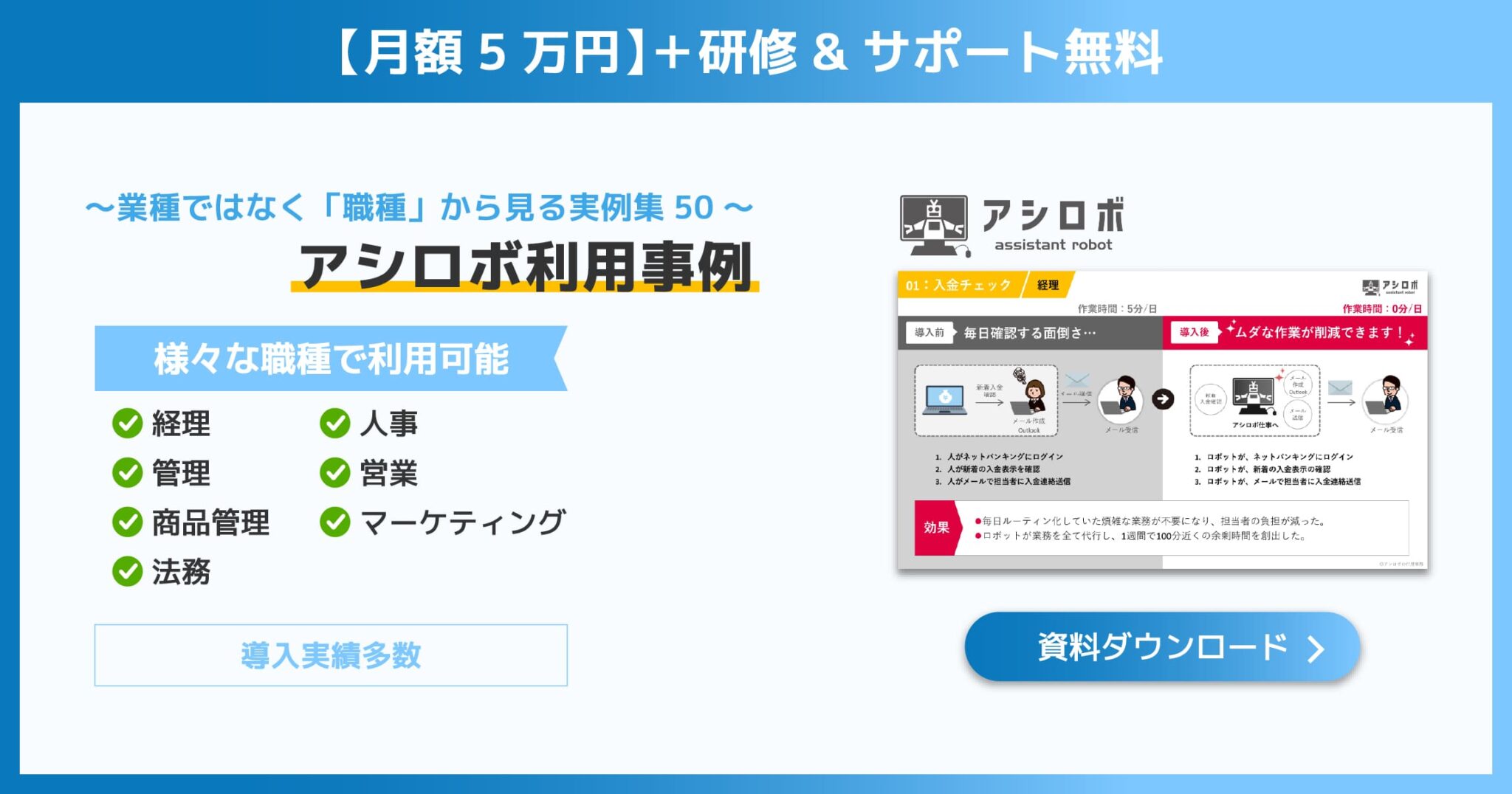 RPAの活用事例。業種・業務別の導入事例15選 - アシロボマガジン